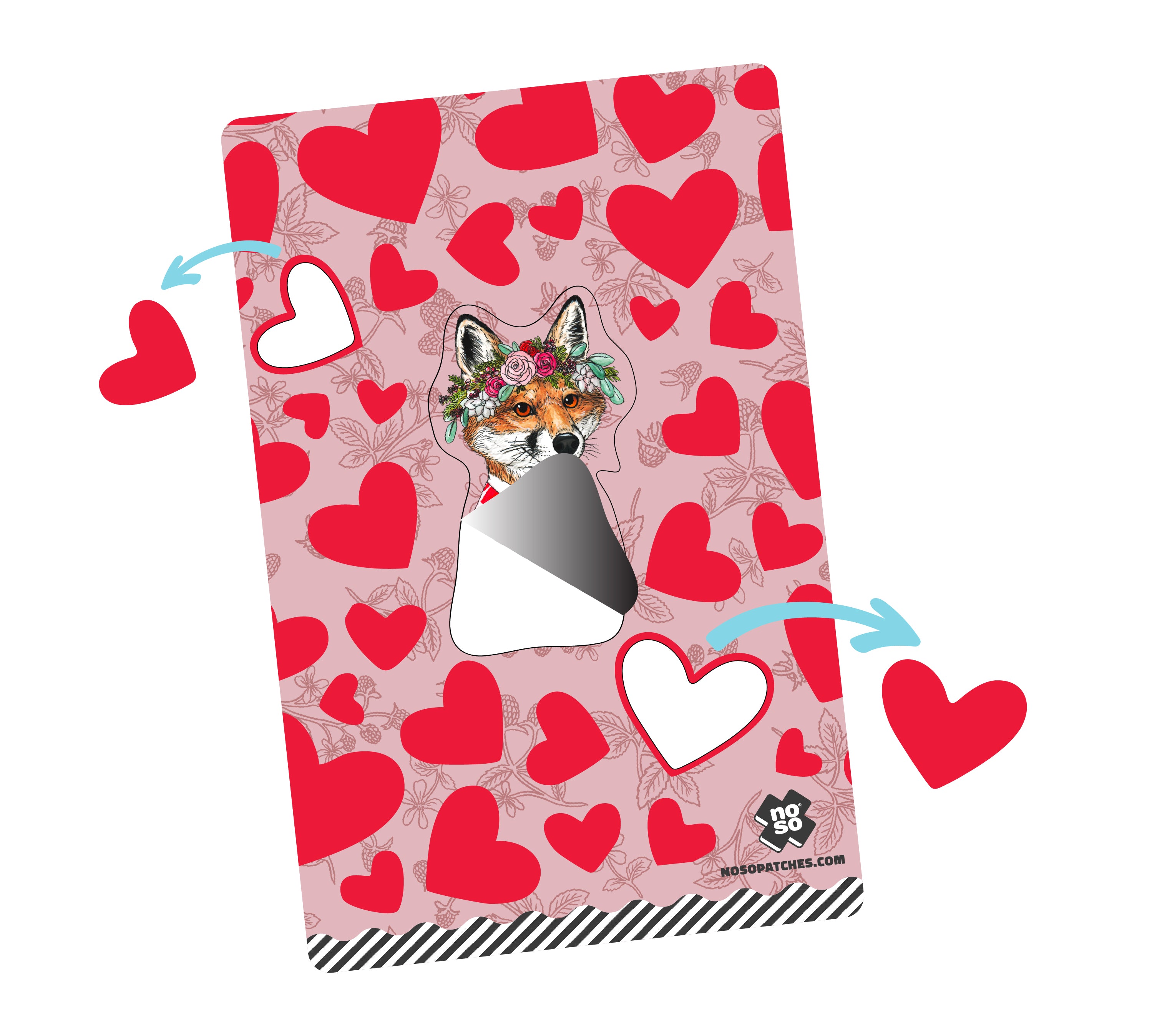 FOX OF HEARTS DAZZITS™ by Rachel Kozlowski – NoSo Patches